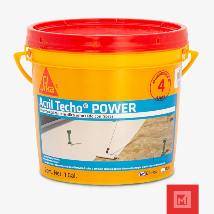Distribuidora Mariscal | ACRIL TECHO SIKA POWER ROJO 4a GAL 4L