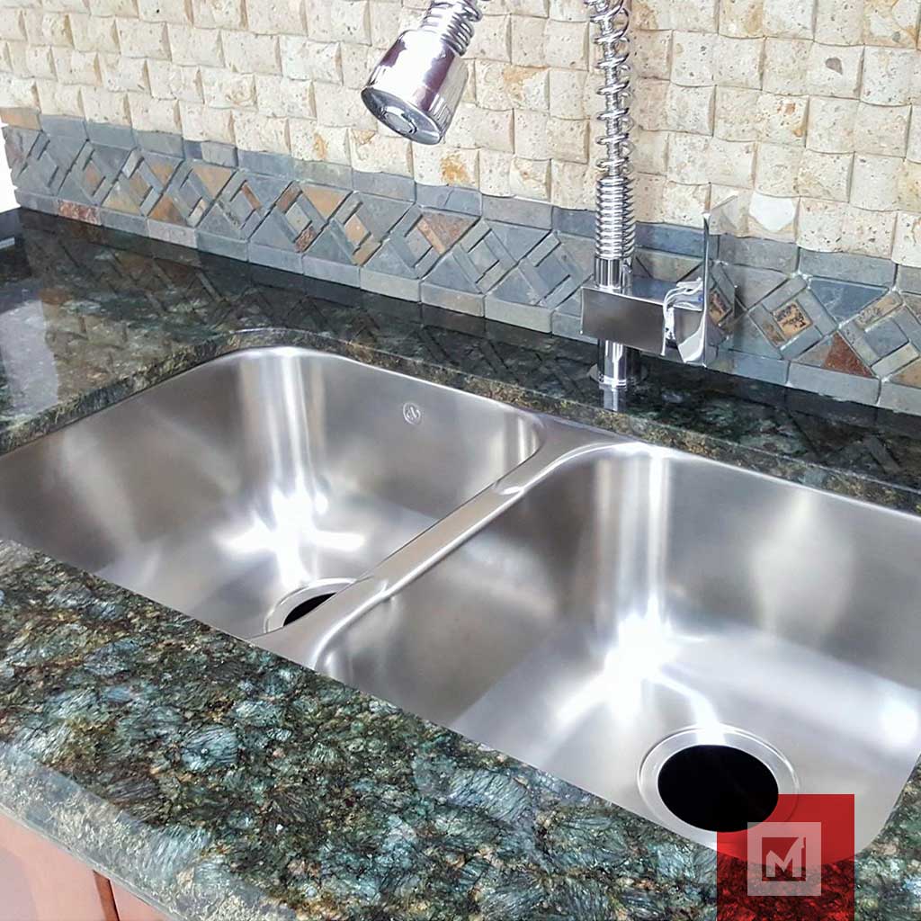 Lavatrastos de 2 fosas con kit | Distribuidora Mariscal