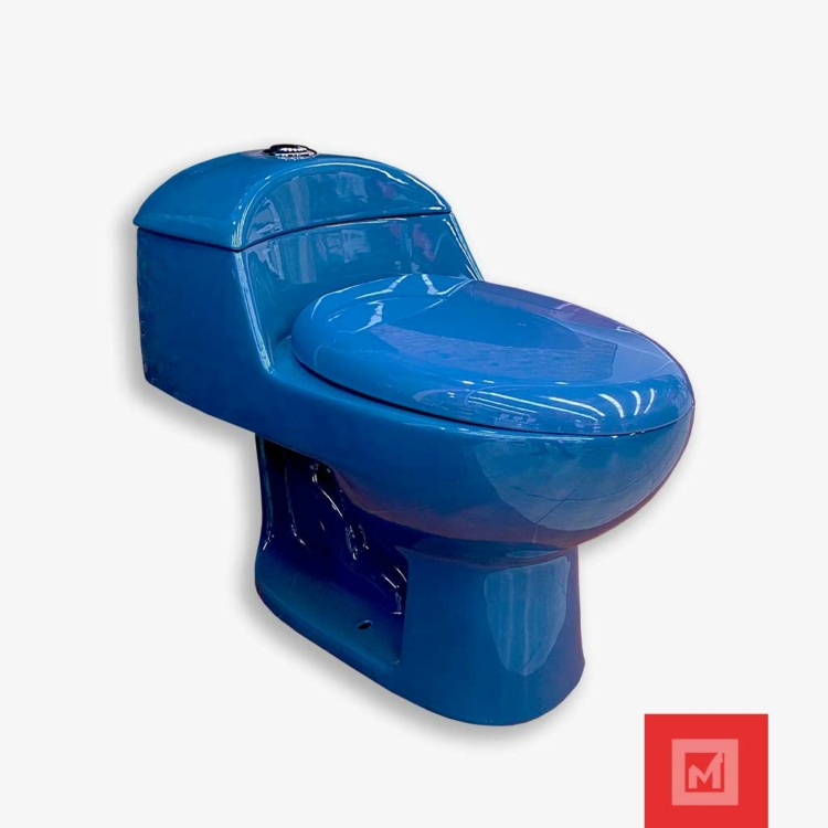 Inodoro Destiny Aquos azul | Distribuidora Mariscal